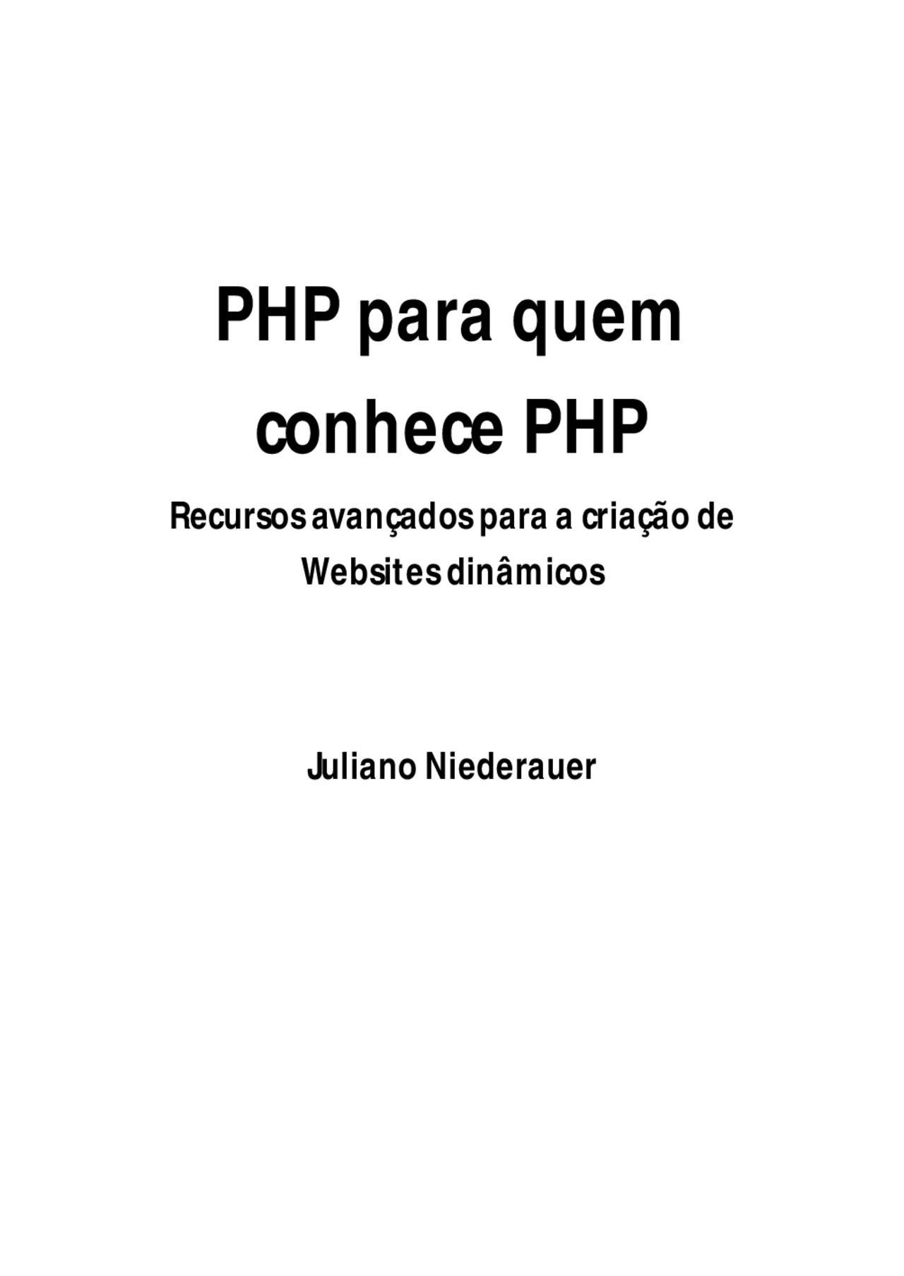 Capitulo 1 - PHP para quem conhece PHP - apostila PHP - Docsity