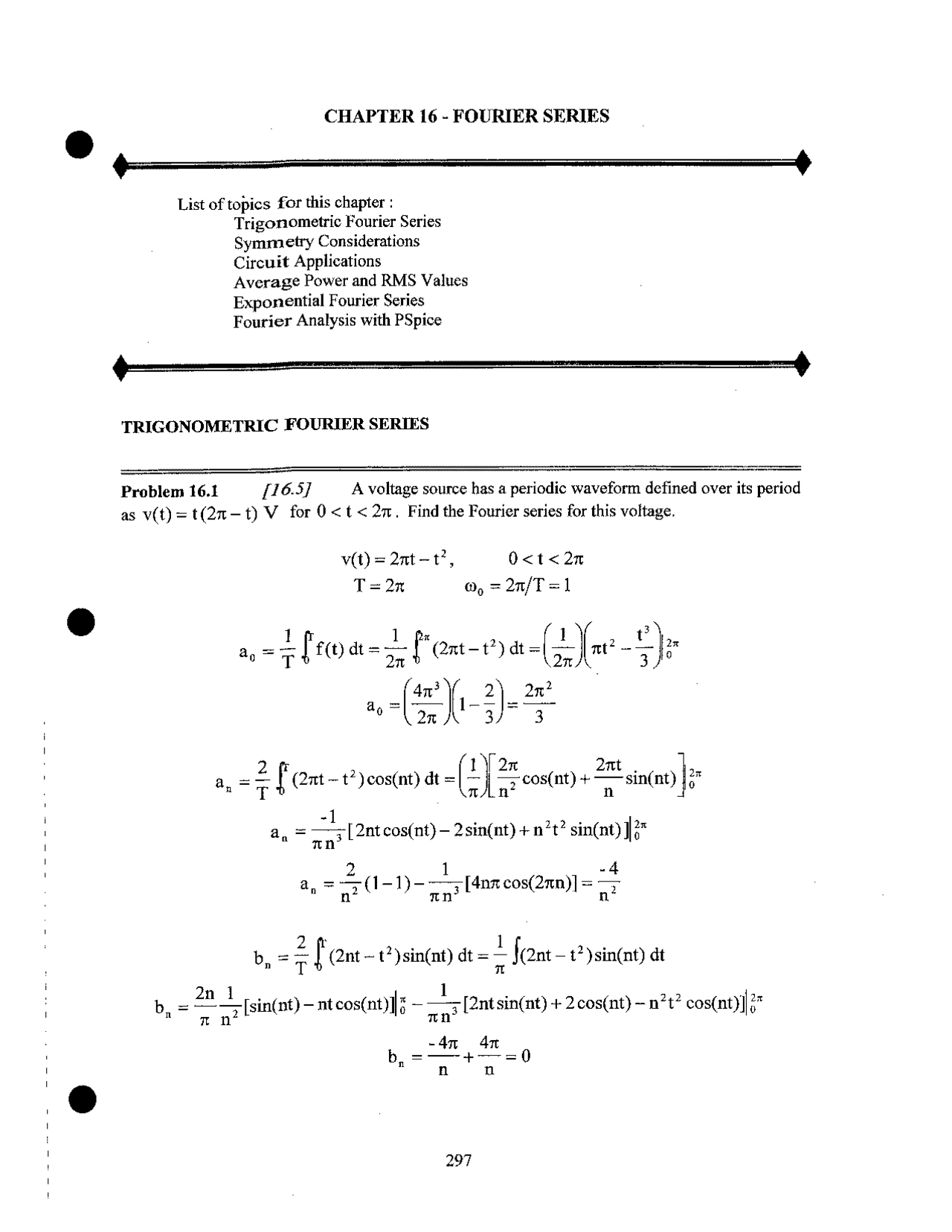 Sadiku 5ª Edição Cirs Eletricos E Extras Chapter 16 Fourier Series