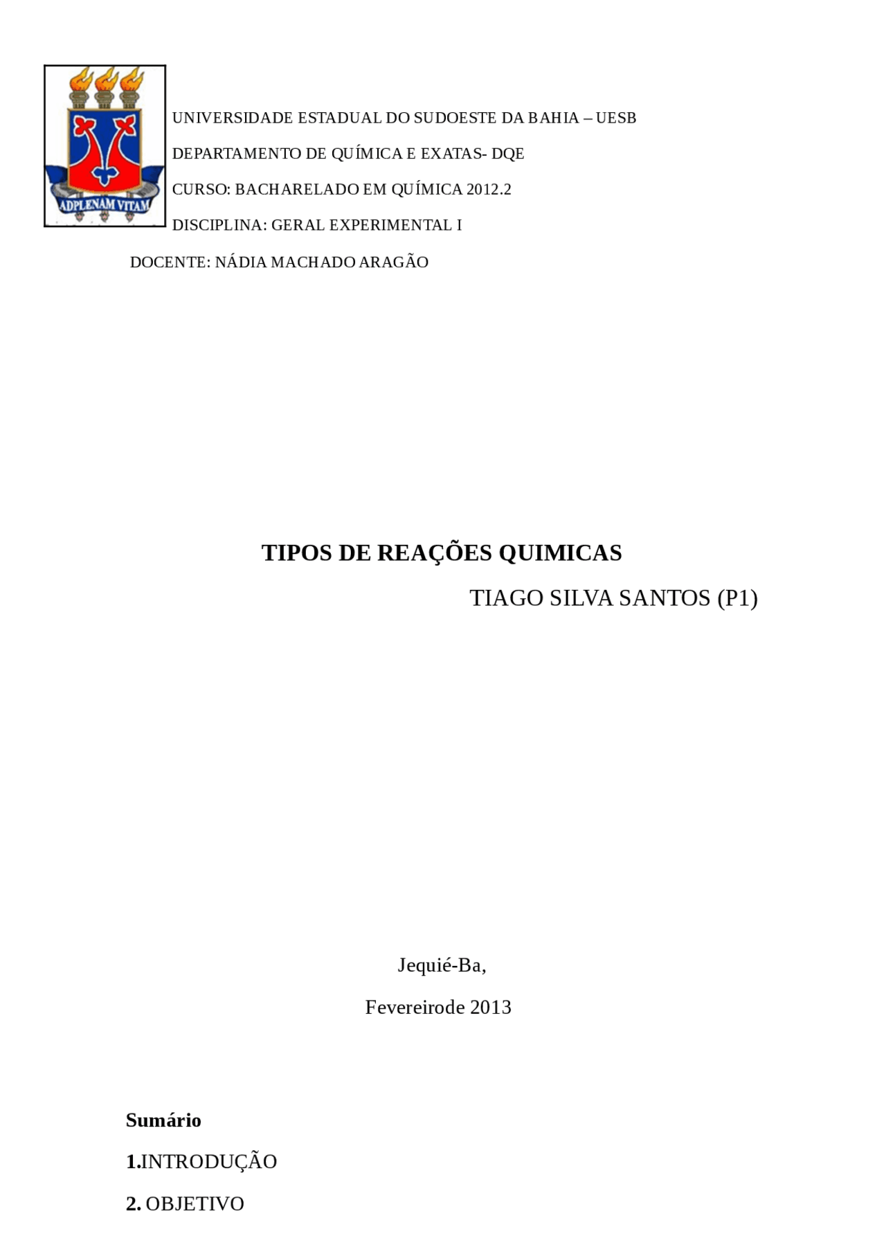 Tipos De Reações Químicas Através Dos Experimentos Observar Os