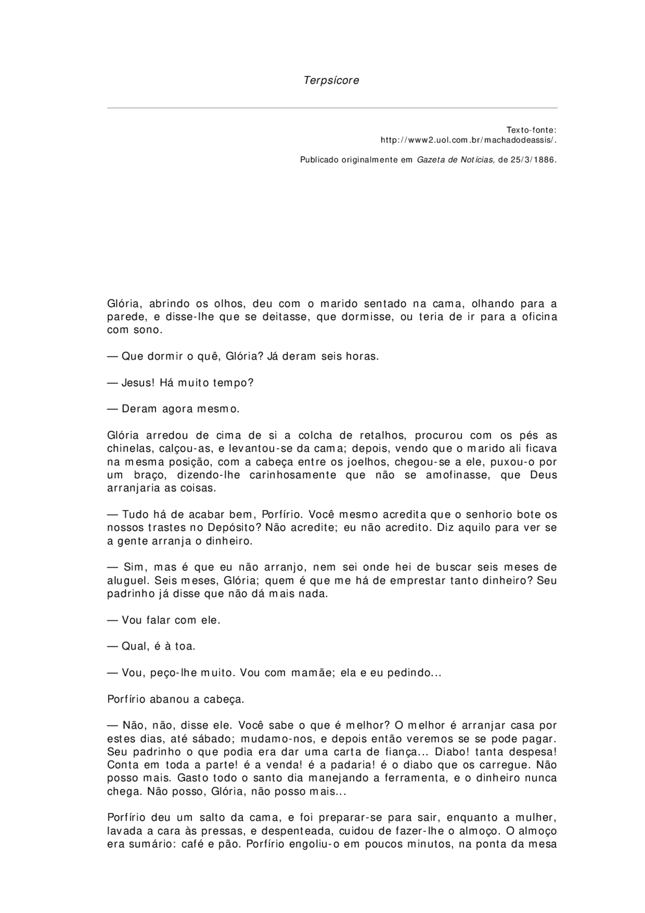 Machado de Assis-Obra Completa - 117 terps?core, 1886 - Machado de Assis-Obra Completa - Docsity