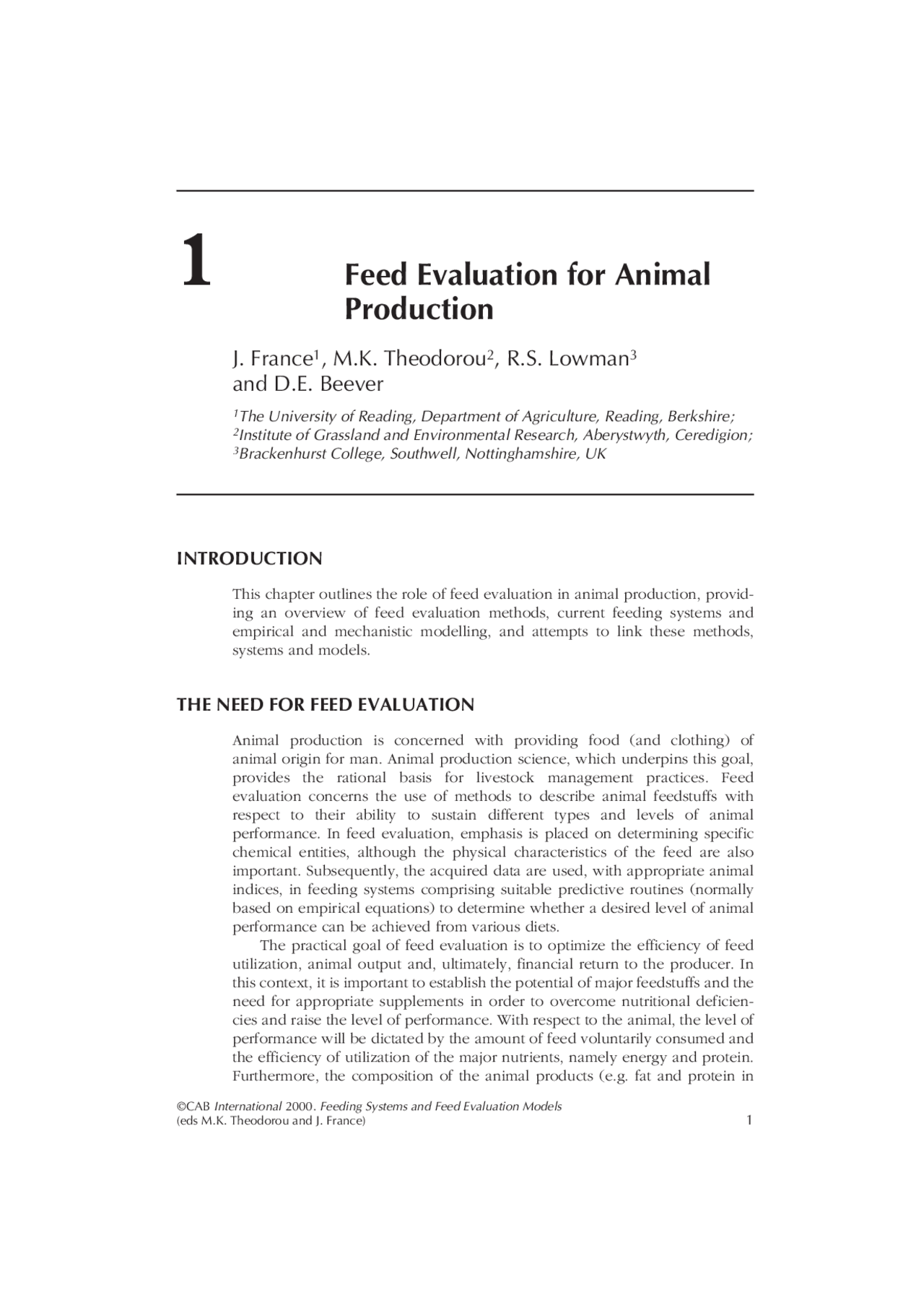 Feeding Systems and Feed Evaluation Models - capitulo 01 - Sistema de ...