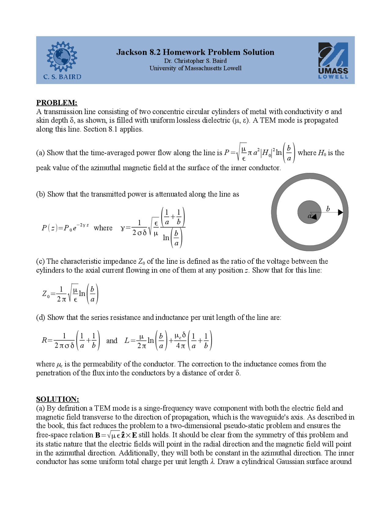 Jackson solutions - jackson 8 2 homework solution - Solução do jackson ...