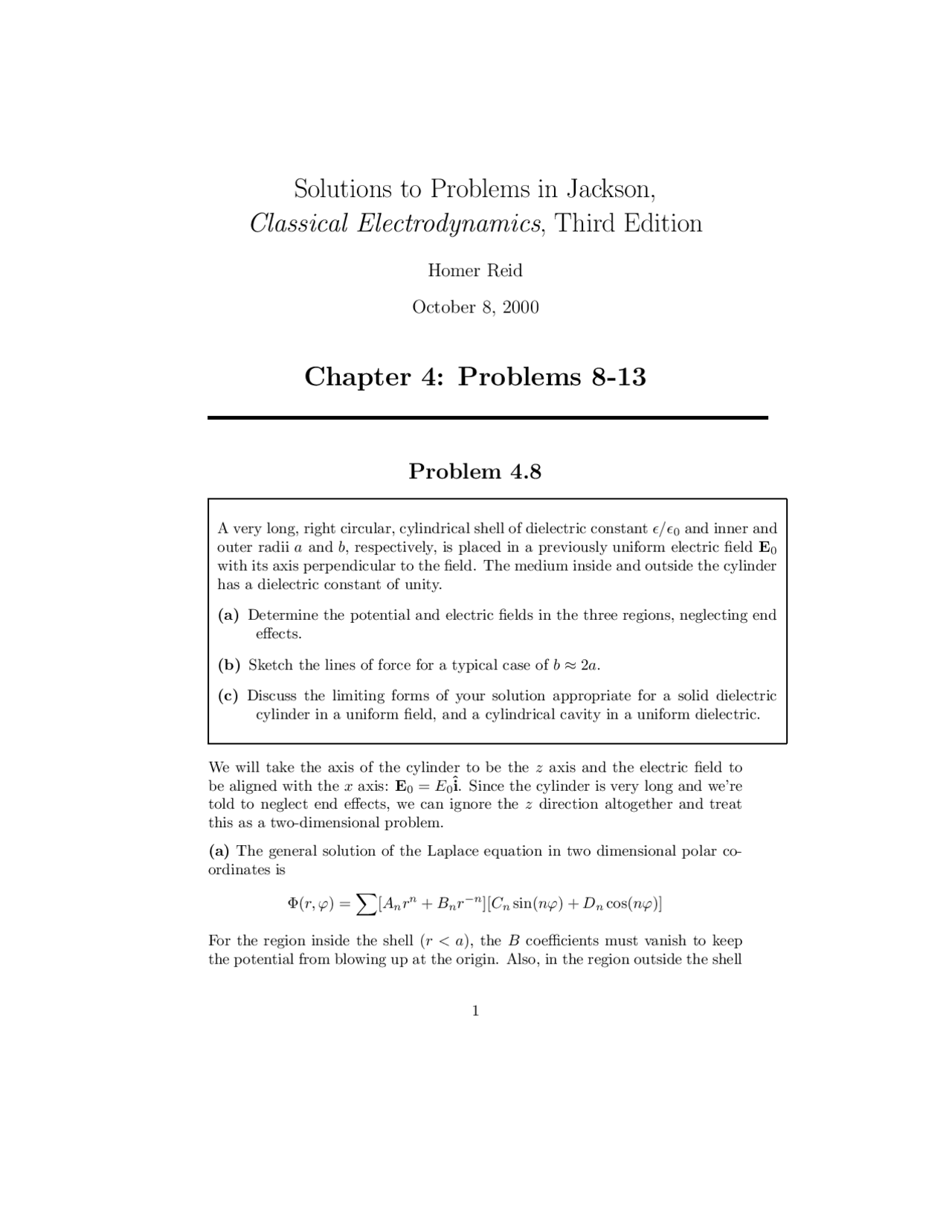 Jackson solutions - jack4b - Solução do jackson - Docsity
