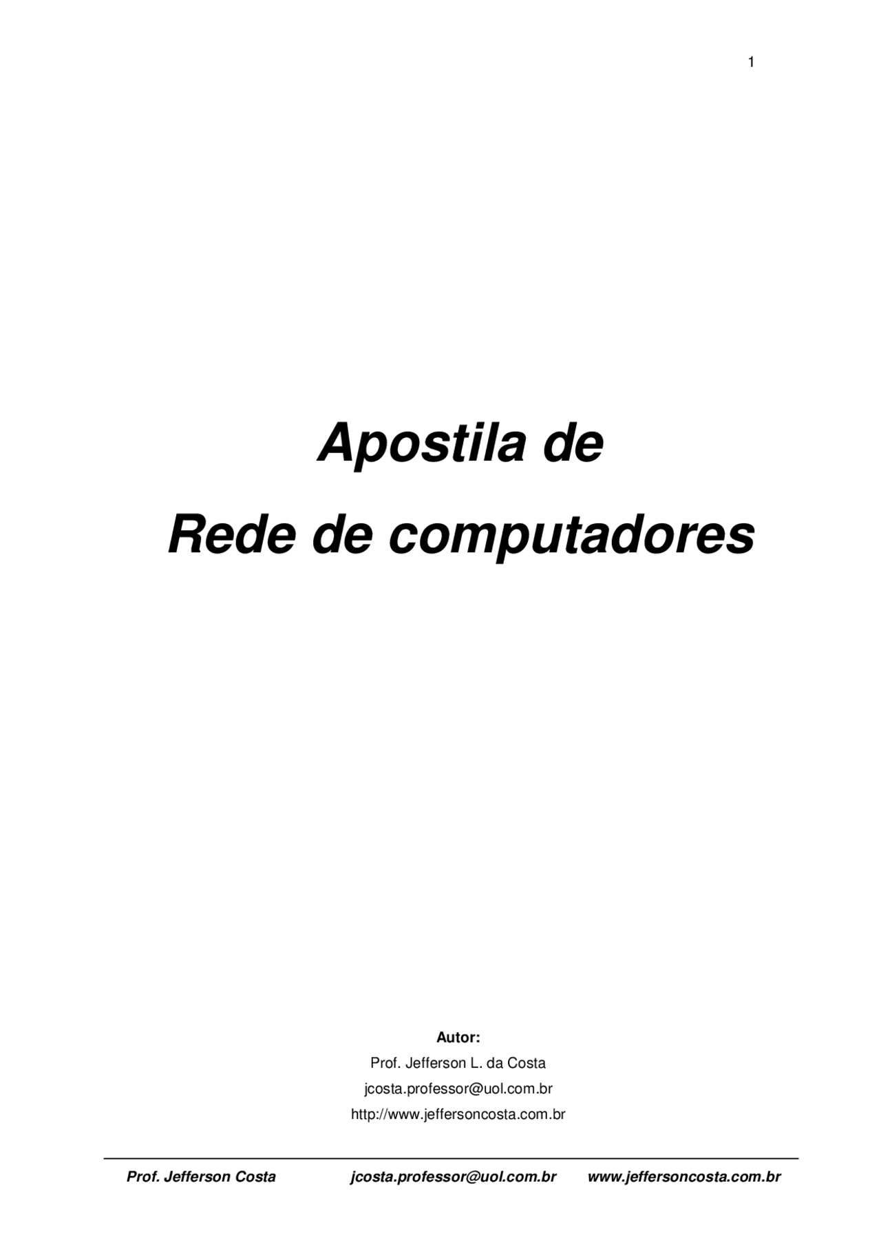 Redes De Computadores Apostila De Redes Docsity