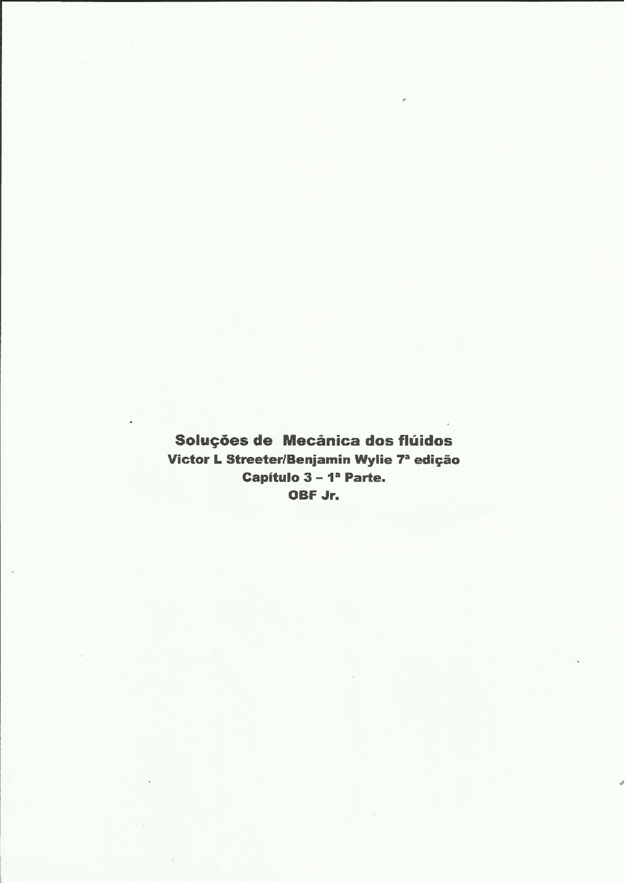 MEC FLU SOLUÇÔES 3ª CAP STREETER - SOLUÇÕES DE ALGUNS PROBLEMAS ...