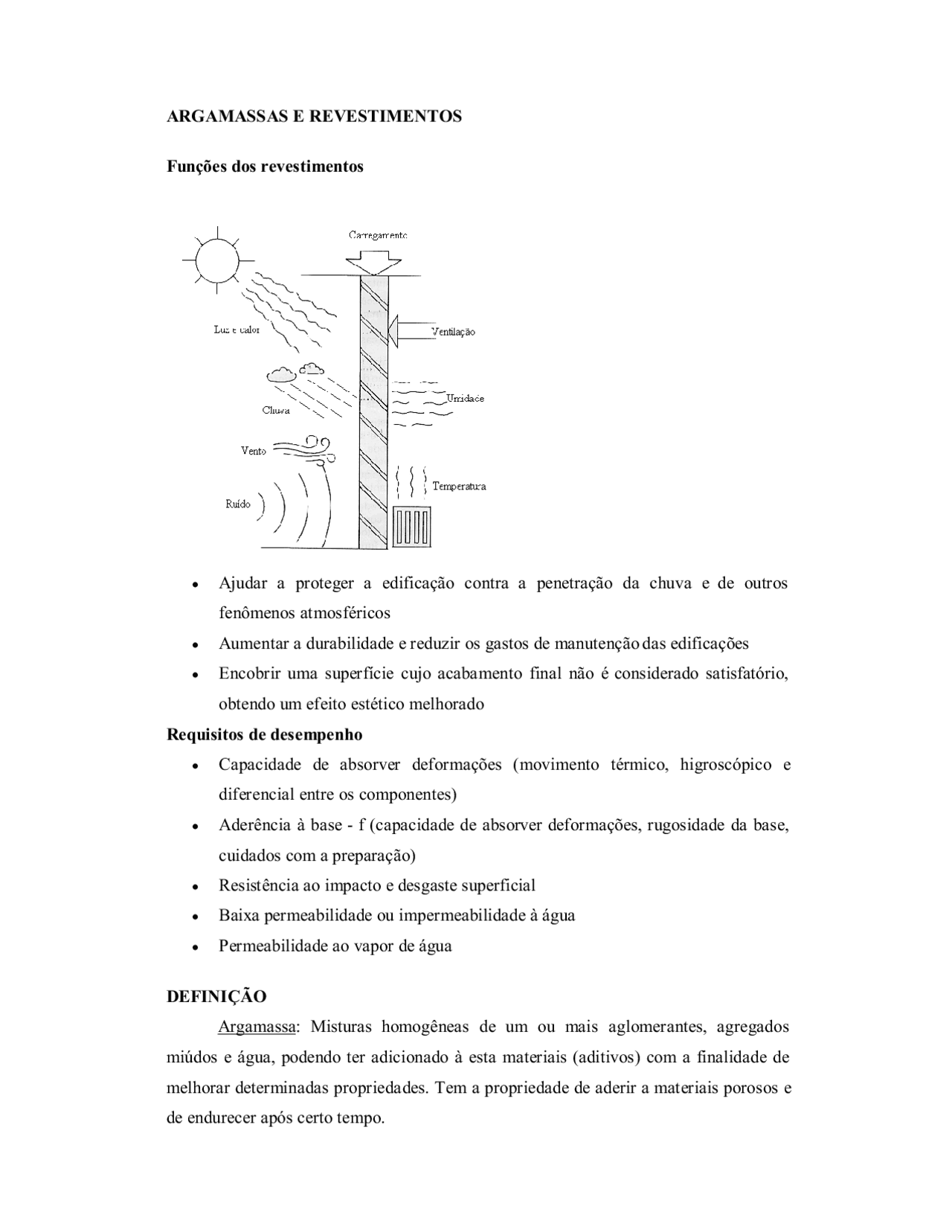 Argamassas E Revestimentos Argamassas E Revestimentos Docsity