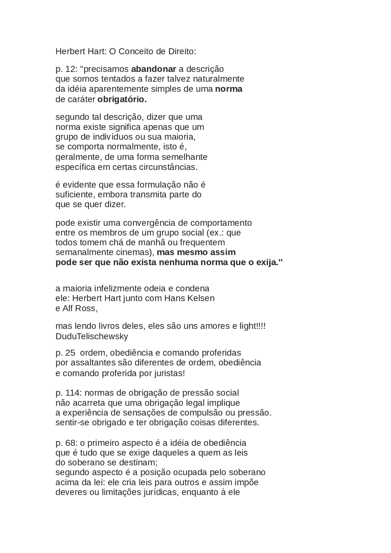 Hart Herbert Herbert Hart Direito Conceito Docsity