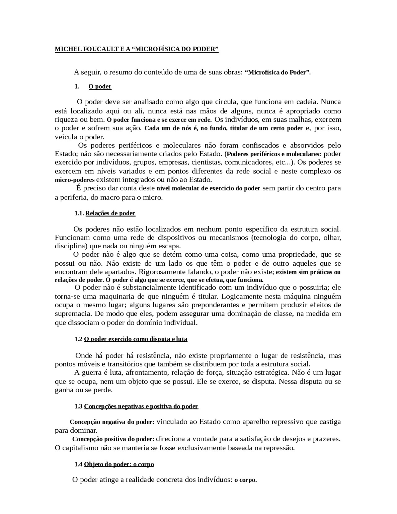 Resumo Microfisica Do Poder - RETOEDU