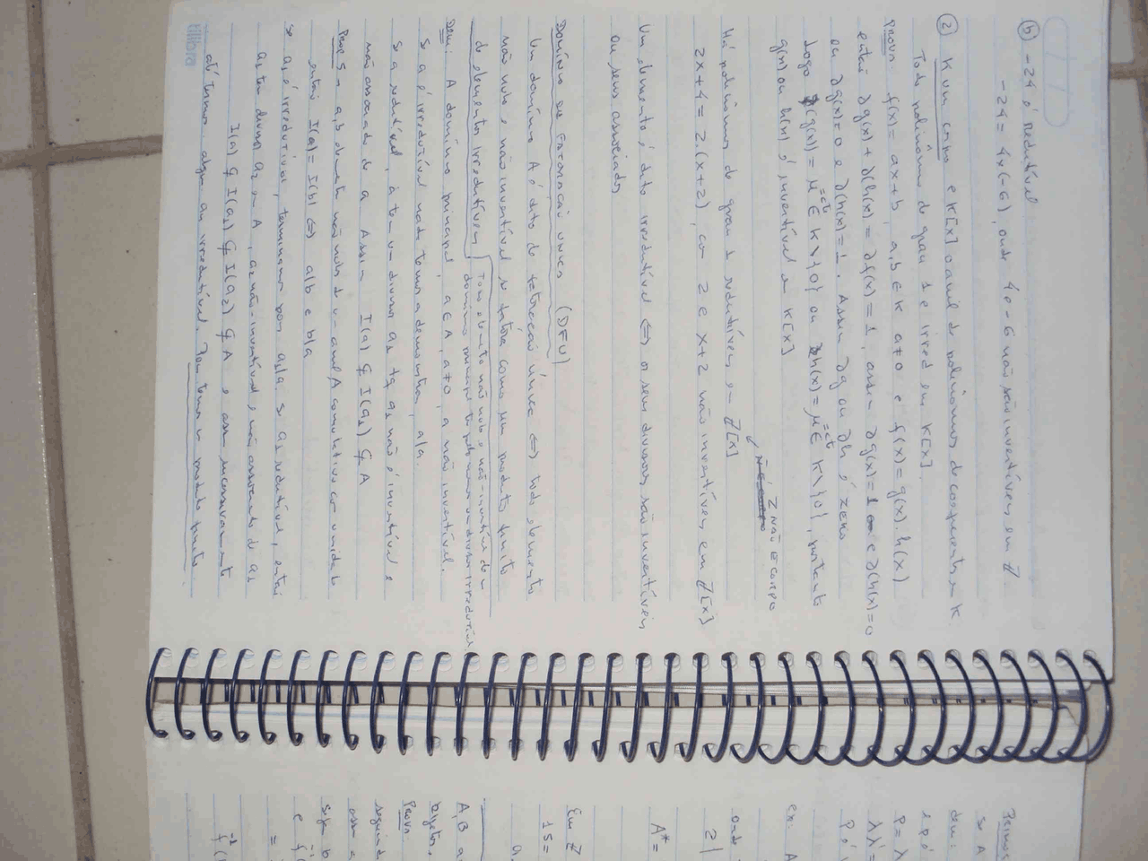 Álgebra Parte1 Pg7 Resumos E ExercÍcios Resolvidos Docsity