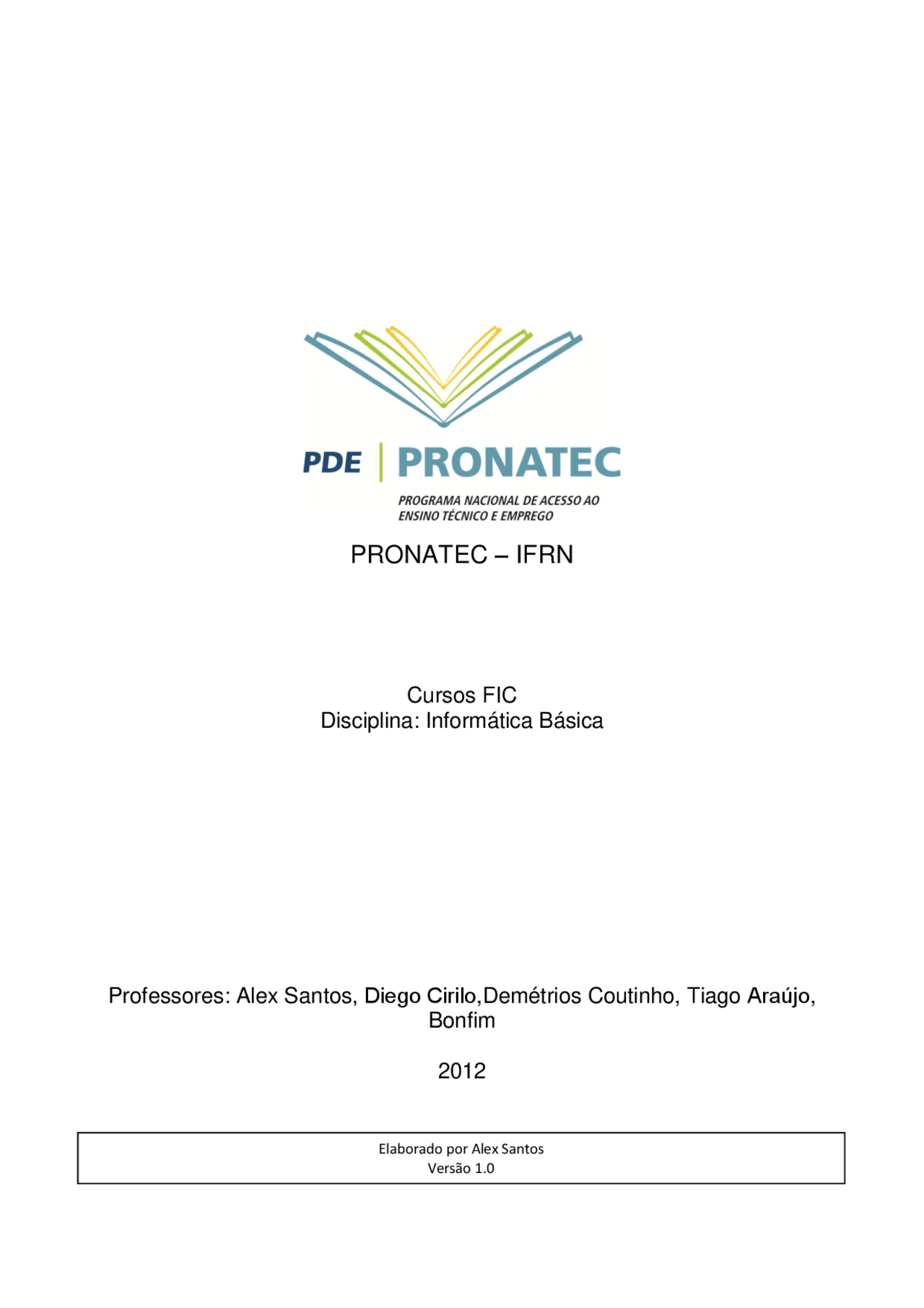 Apostila Informatica Basica Pronatec Informática Básica Docsity