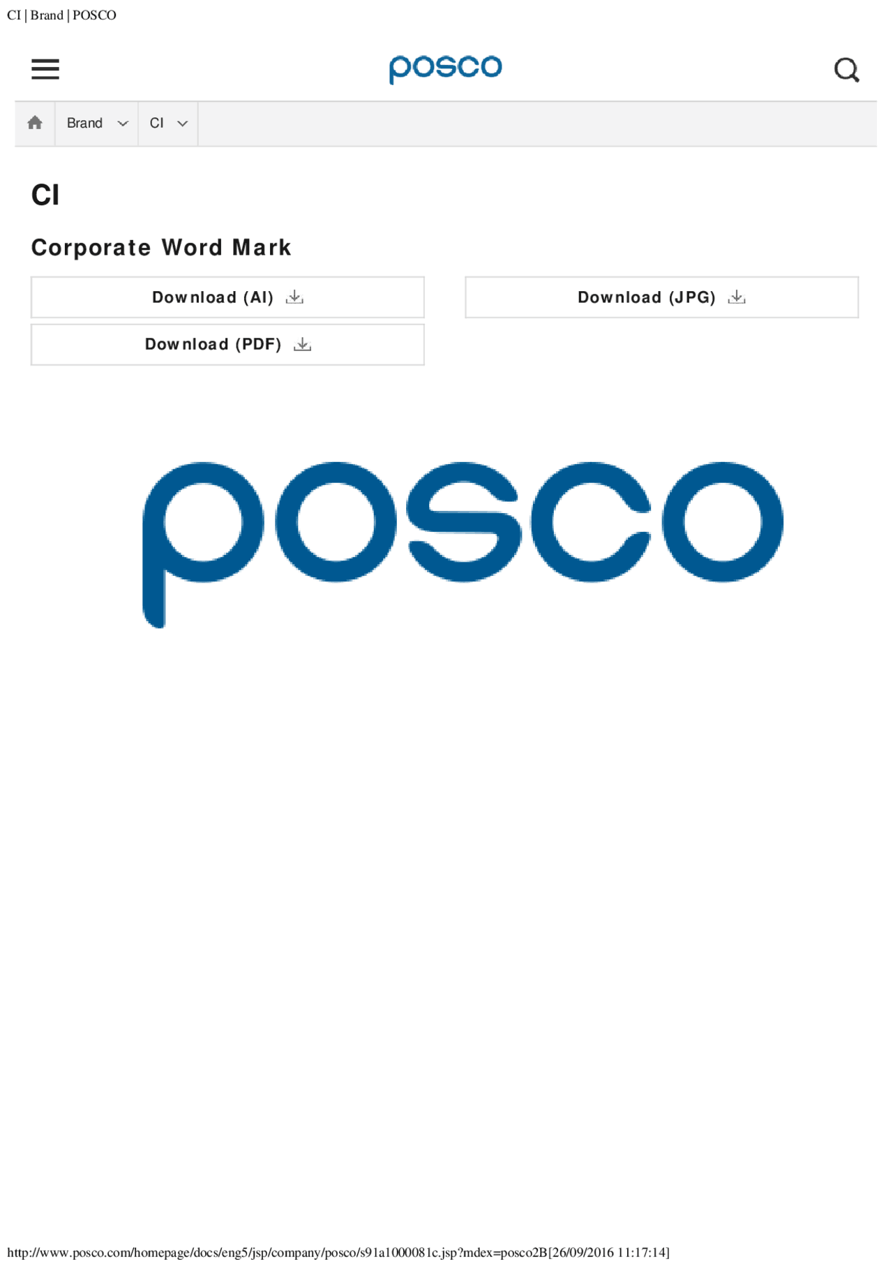 CI - Brand - POSCO - design gráfico - Docsity