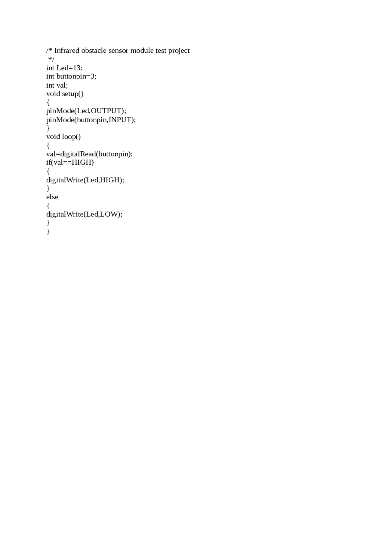 Infrared obstacle avoidance sensors code - Infrared obstacle avoidance ...