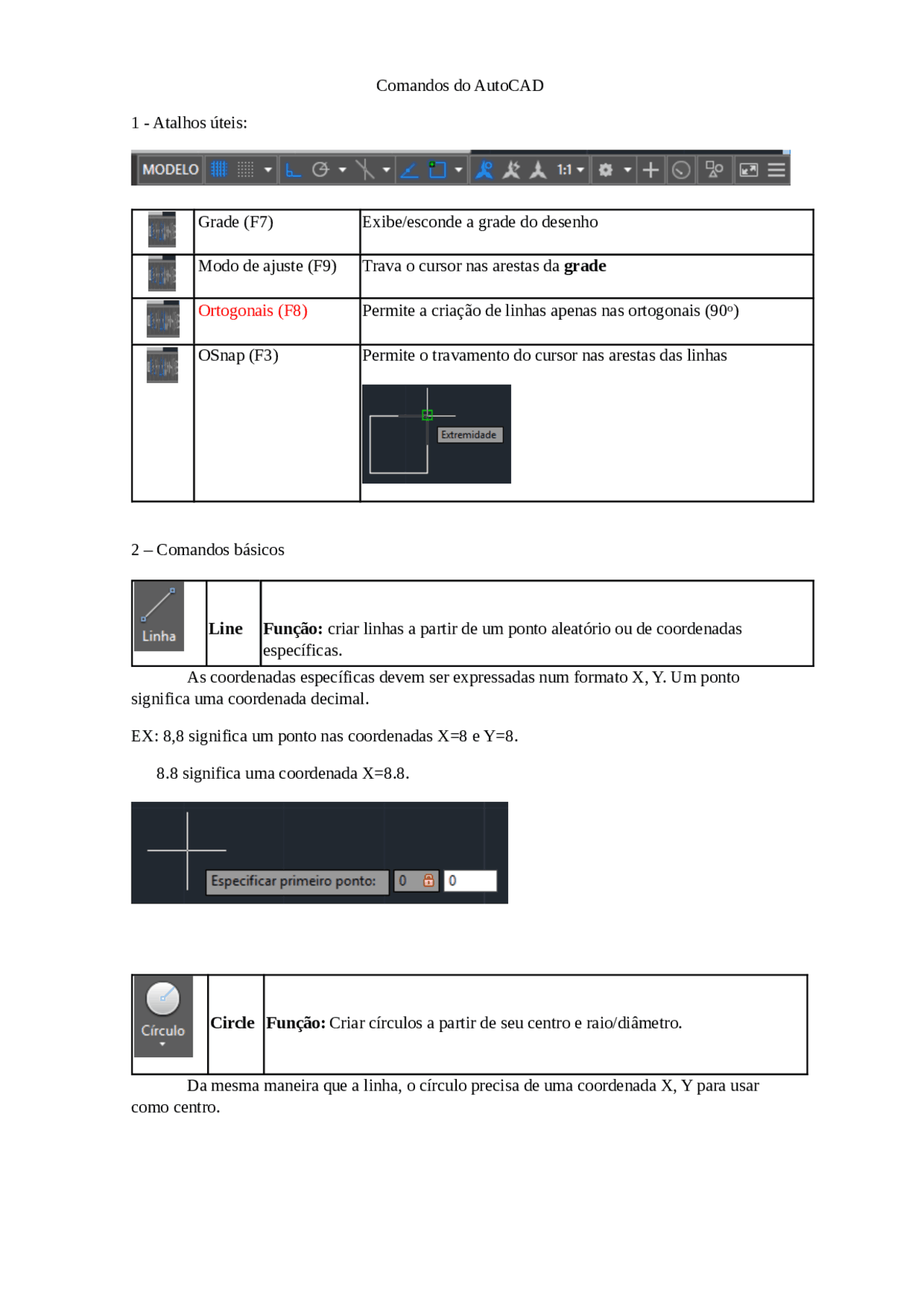Apostila Autocad Apostila Para Auxiliar No Uso Do Autocad Docsity