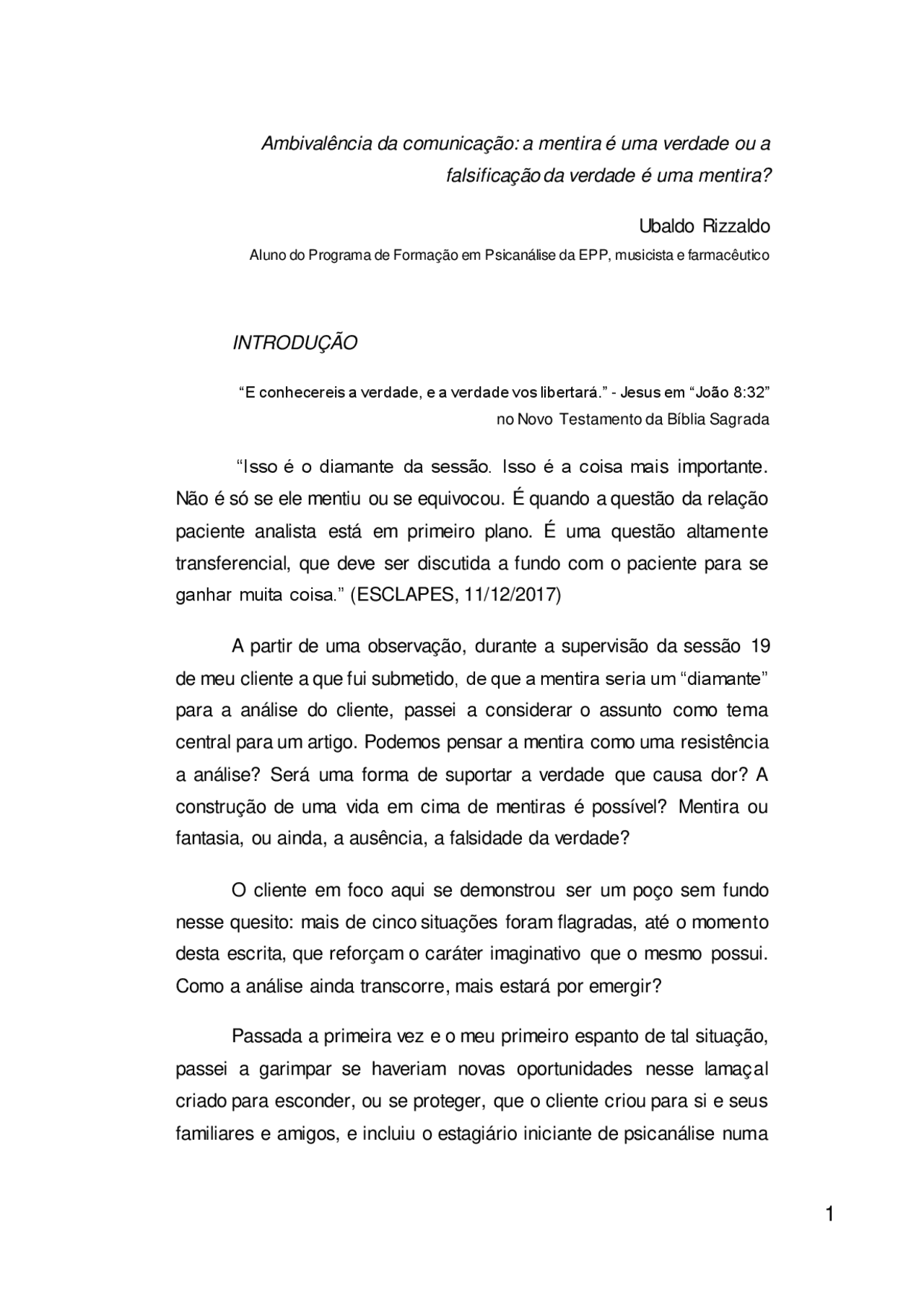 ARTIGO Ubaldo Rizzaldo 4a ed - Ambivalência da comunicação: a mentira é ...