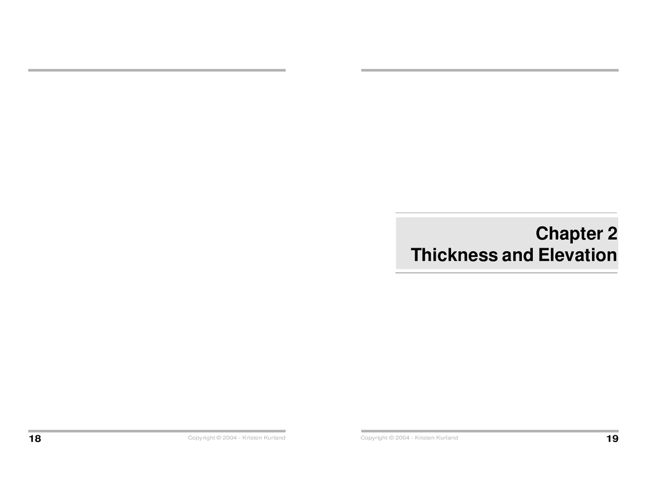 Chapter2 Thickness and Elevation - Thickness and Elevation - Docsity