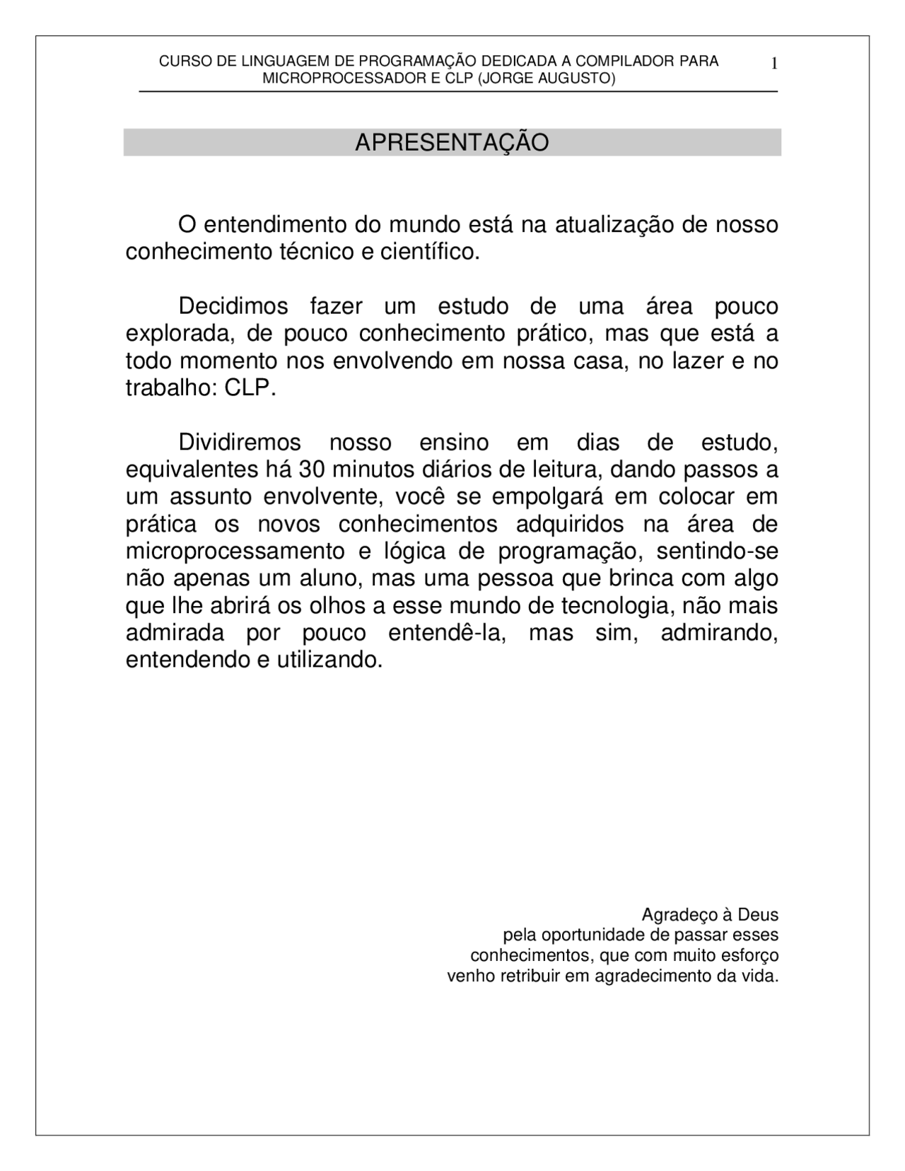 Curso Clp Curso De ProgramaÇÃo De Clp E Microcontrolador Docsity