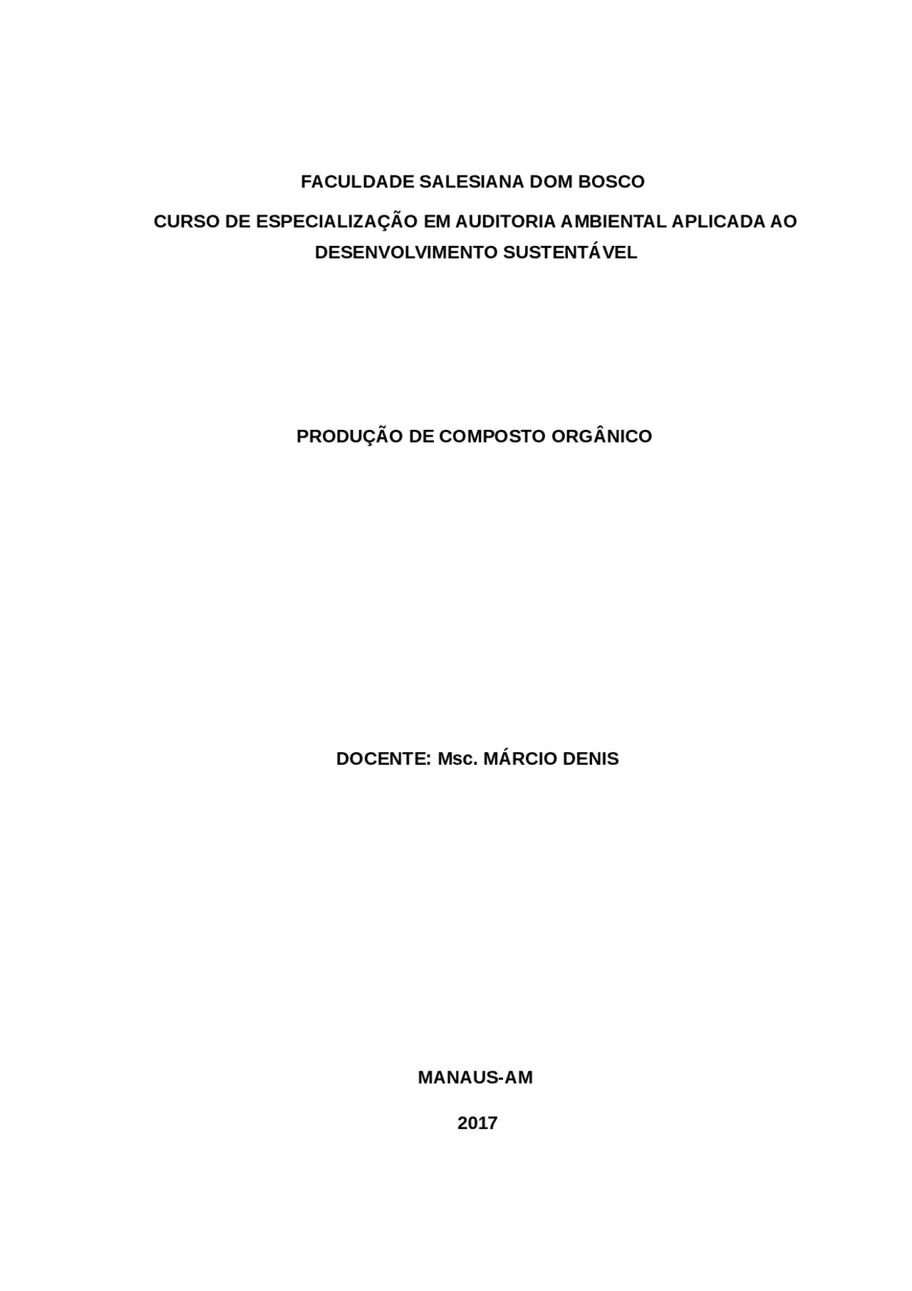 Projeto Compostagem Final Compostagem Docsity