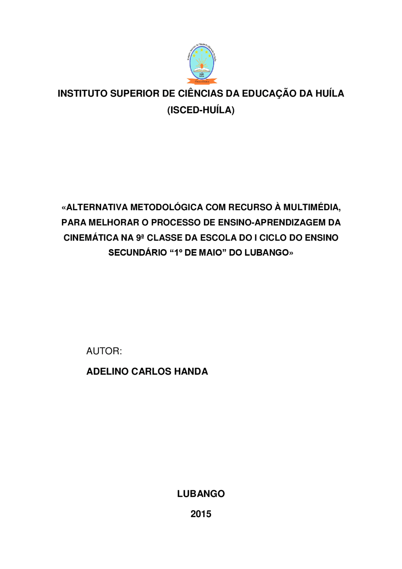 Metodologia Com Recurso Multimédia Para O Ensino Da Física Trabalho