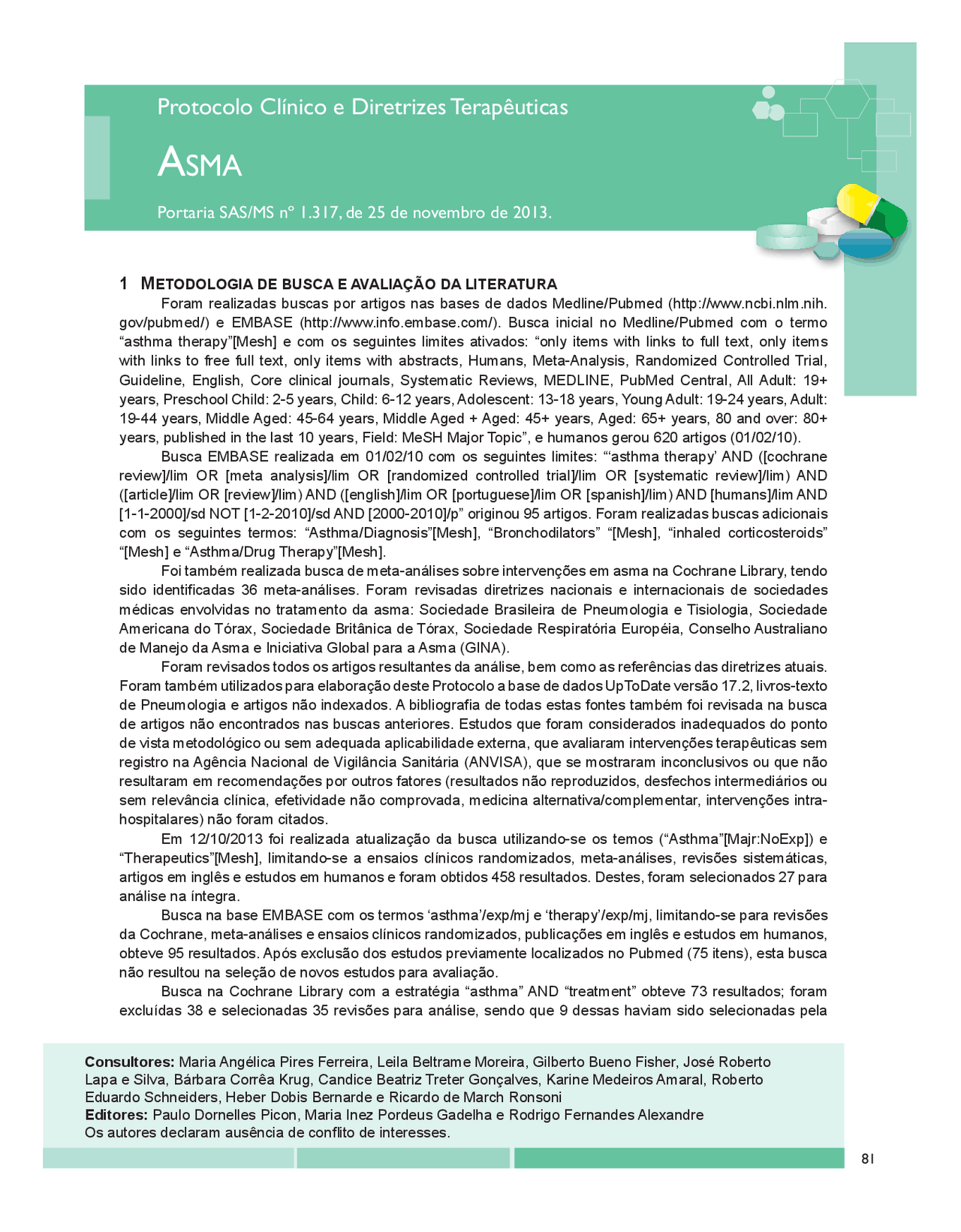 Pcdt - asma - livro - 2013 - Asma Pcdt 2013 - Docsity