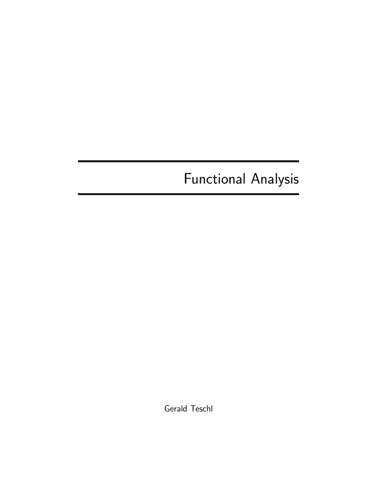 Teschl G. Functional analysis lecture notes Book4You - book functional ...