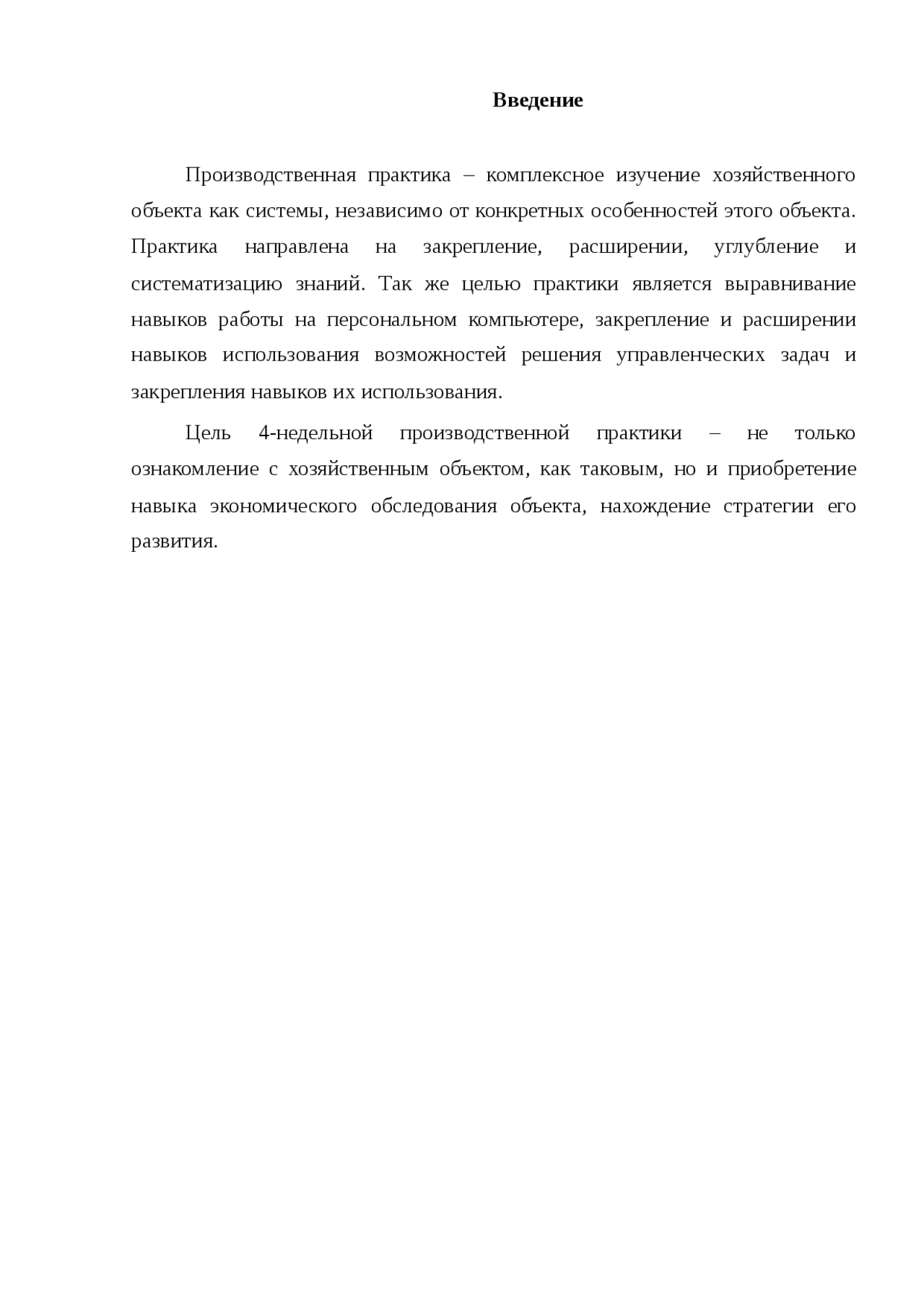 Отчет о экономической практике отчет по практике 2013 по экономике