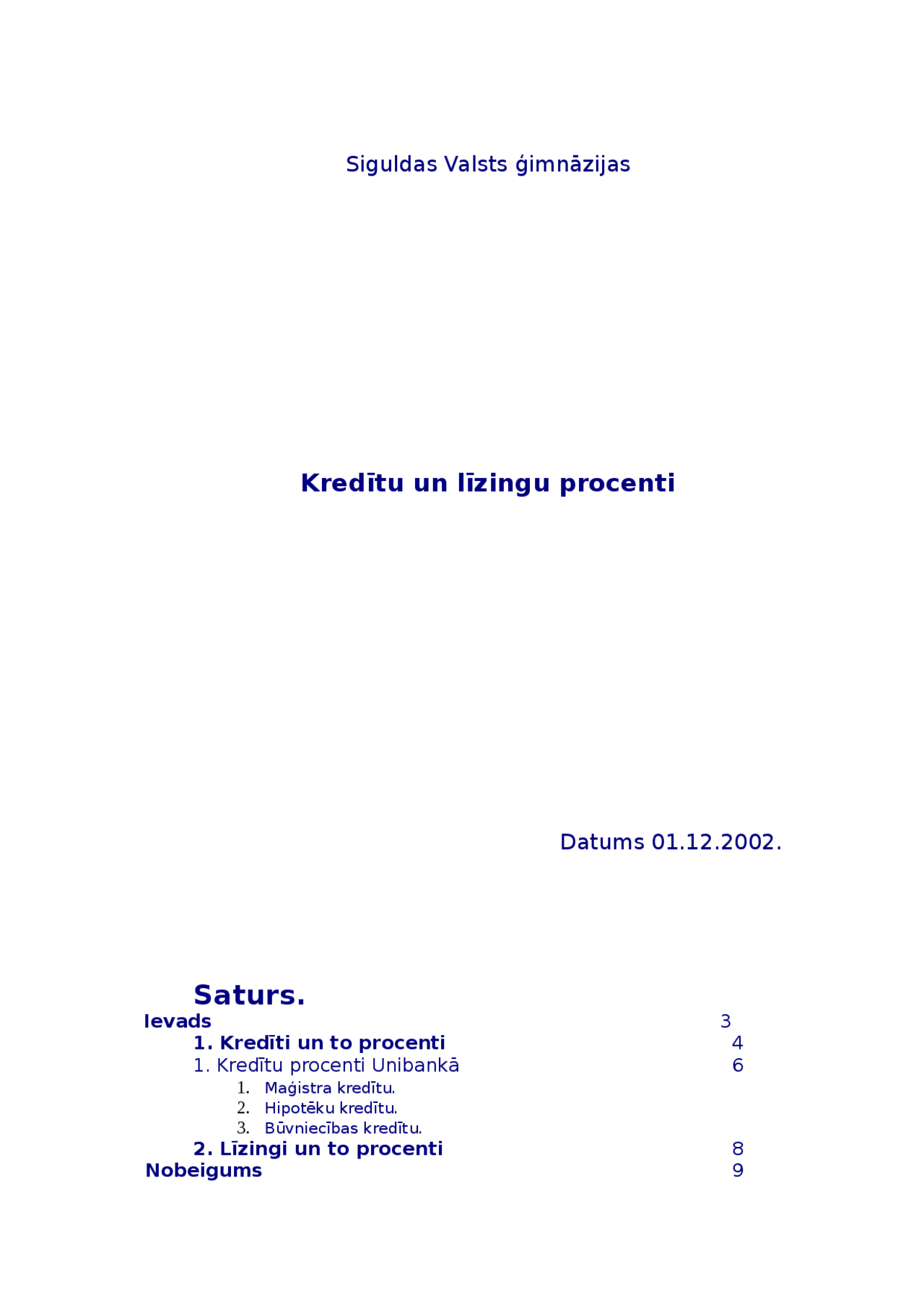 Procenti реферат по деньгам и кредитованию на латышском языке Docsity