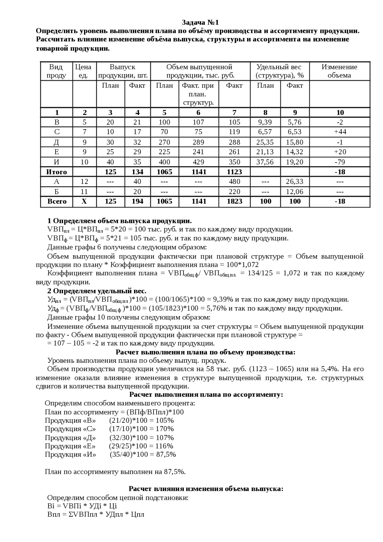 Задачи контрольная по экономике Docsity