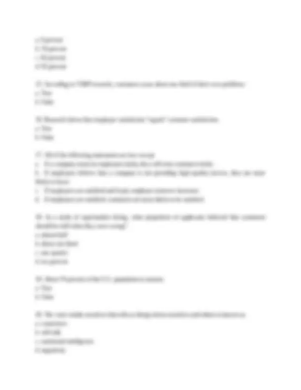 Customer Service Principles and Practices: Quiz Questions | Exams ...