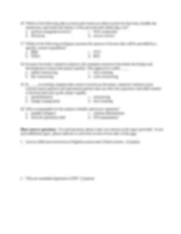 Sample Questions for Midterm Exam - Electronic Commerce Systems | ISM 4480 | Exams Information ...