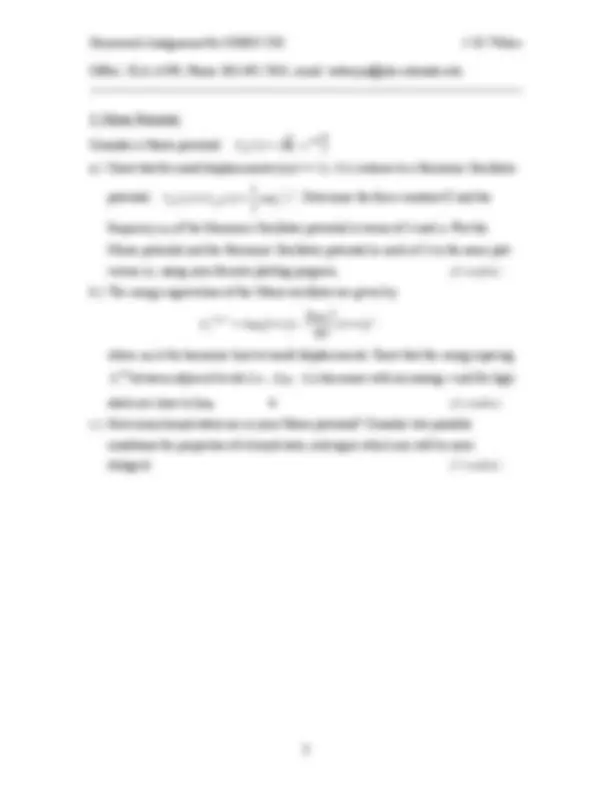 Chem 5581 Homework Assignment: Parity Operator, Ladder Operators, and ...