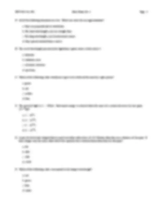 38 Solved Questions on Wave Frequency - Exam 4 | PHYS 101 | Exams Physics | Docsity