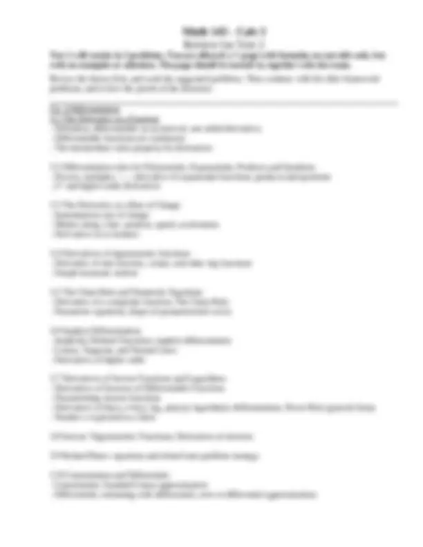 Math 145 - Calc I: Review for Exam - Topics Covered in Chapters 1-5 ...