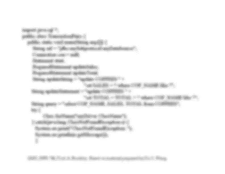 DB Programming for the Web: Understanding Transactions and Isolation Levels in JDBC - Prof ...