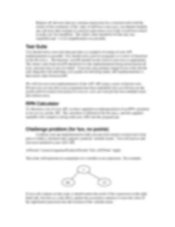CMSC 212 Project 3: Building an Expression Tree API and Test Suite ...