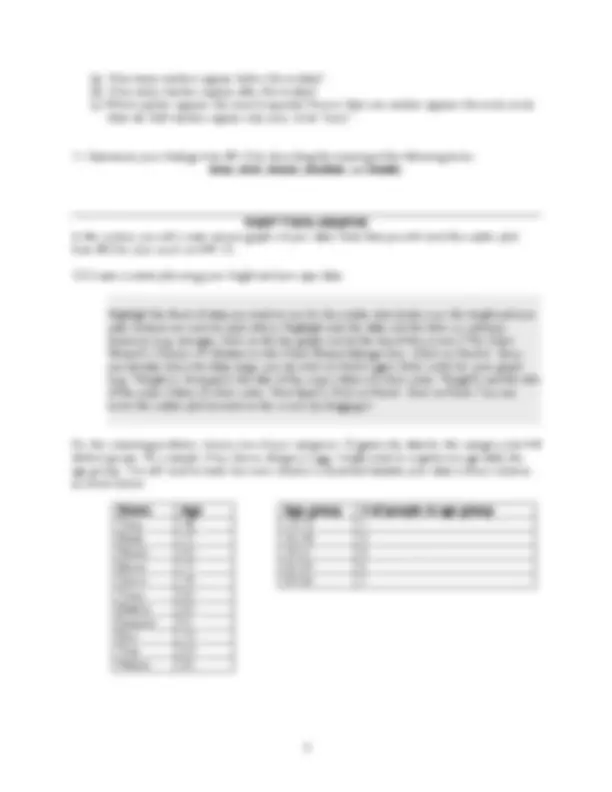 Exploring Measures of Central Tendency and Creating Graphs with Excel ...