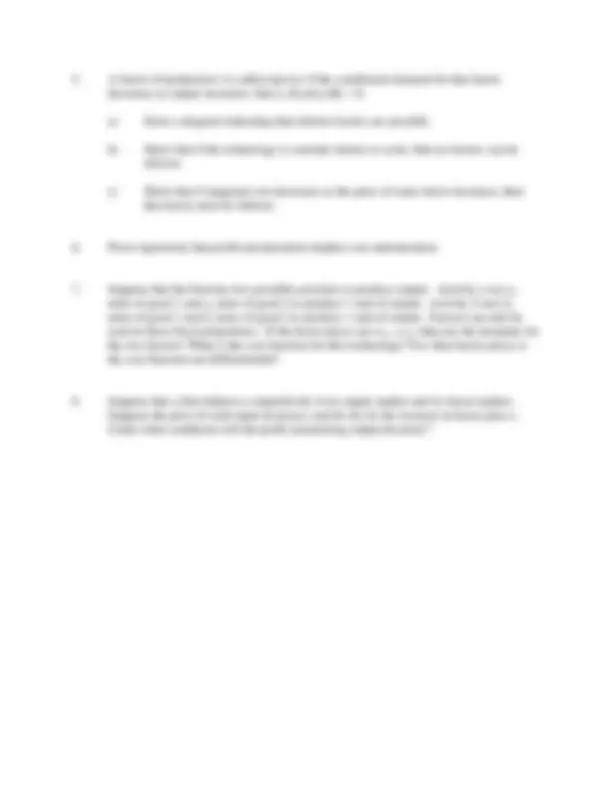 Microeconomic Theory I - Problem Set 6 - Fall 2007 | ECON 629 | Assignments Microeconomics | Docsity