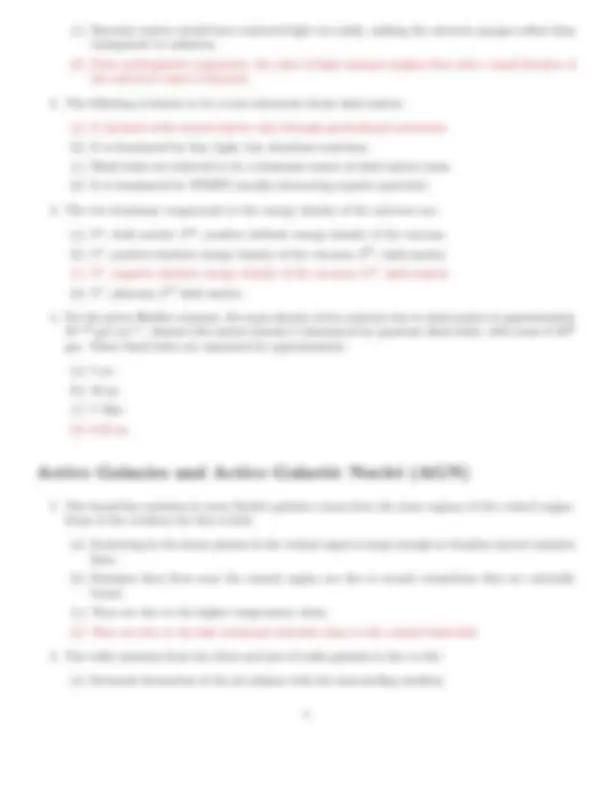 Introduction to Astrophysics II - Review for Test 2 with Answers | ASTR ...