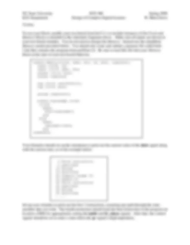 NC State University - ECE 406 Homework 6: Fetch Module and Instruction Decoding - Prof. Wr ...