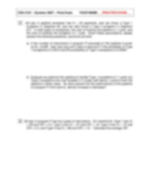 Summer 2007 CDA3101 Final Exam - Practice Exam: Processor Performance and Cache Design | Exams ...