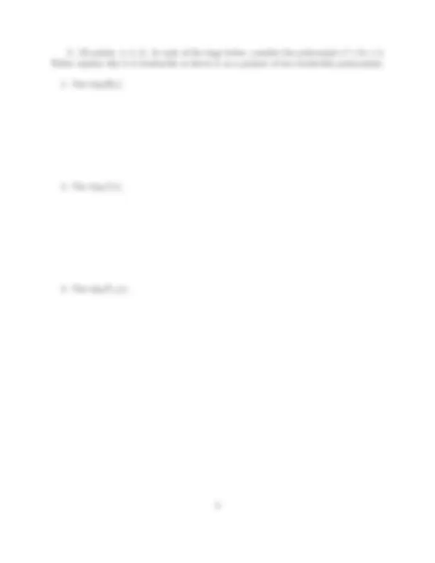 Math 412 Sample Final Exam: Factoring Polynomials and Irreducible ...