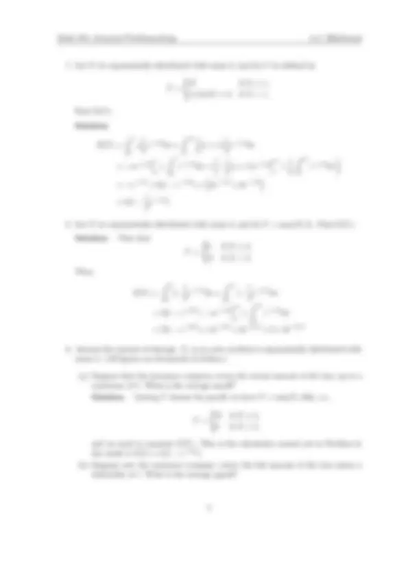 Actuarial Problemsolving: Integrals and Distributions Solutions ...