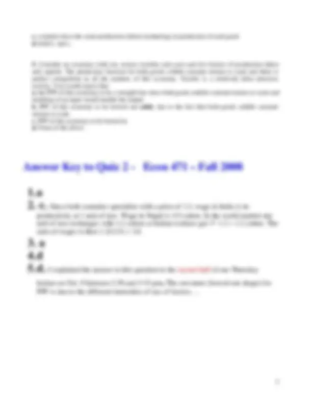 Quiz 2 Questions - International Trade | ECON 471 | Quizzes Economics ...