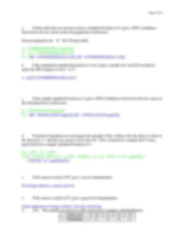 Midterm Exam 2 with Answer key - Introduction to Statistics | STOR 155 ...