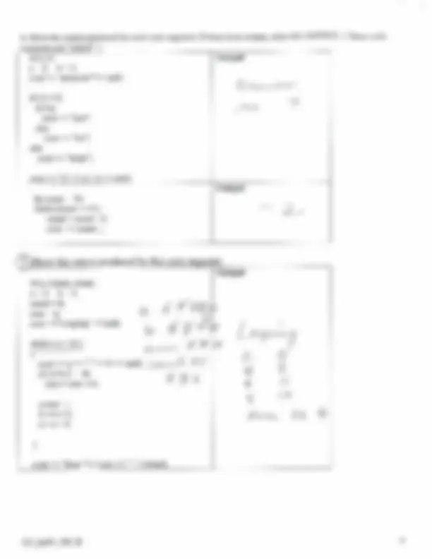 Problem Solving and Programming I - Quiz 3B key | CS 150 | Quizzes Computer Science | Docsity