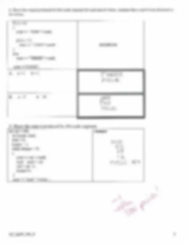 Problem Solving and Programming I - Quiz 3B key | CS 150 | Quizzes Computer Science | Docsity