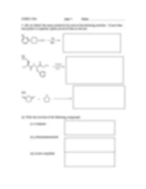CHEM 239A Exam 1 - Summer 2007 - Prof. Tomikazu Sasaki | Exams Organic ...
