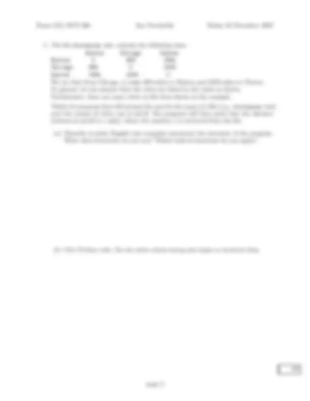 MCS 260 Exam 2(b) Solutions - Prof. Jan Verschelde | Exams Computer Science | Docsity