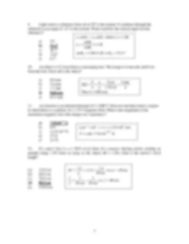 Practice Exam 2 with Solutions - Introductory Physics II | PHY 232 | Exams Physics | Docsity