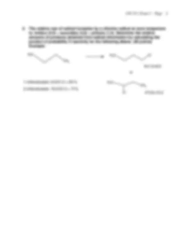 Organic Chem I Exam 3: Naming, Radical Formation, & Reactions | Exams ...