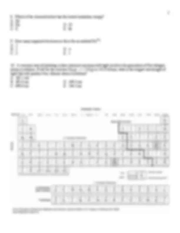 Exam 3 Extra Credit: Quantum Physics and Chemistry | Exams Chemistry ...